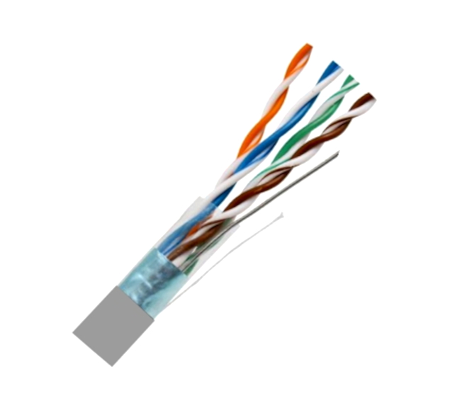 H725FTPS-GY-500M - CAT5E FTP ETHERNET CABLE CCA 8C SOLID GREY - 500M/