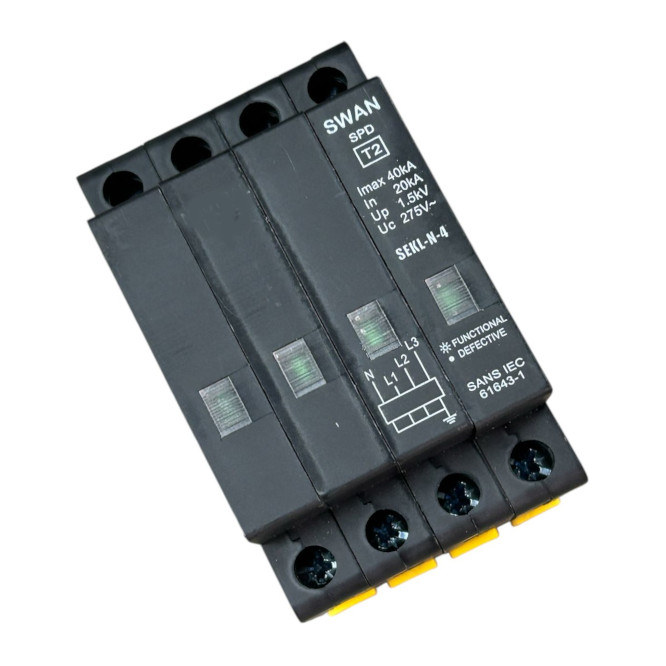 SPD-C40-4P - SURGE ARRESTOR 4POLE SPD AC 275V 15-40KA